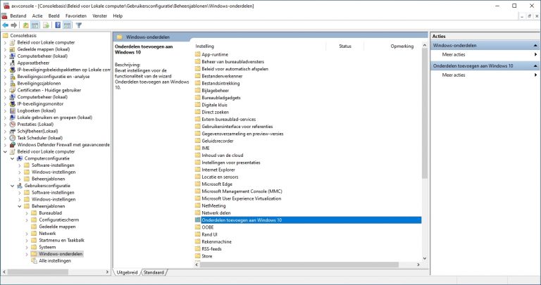 Windows configuratie via de Microsoft Management Console (MMC) - c't