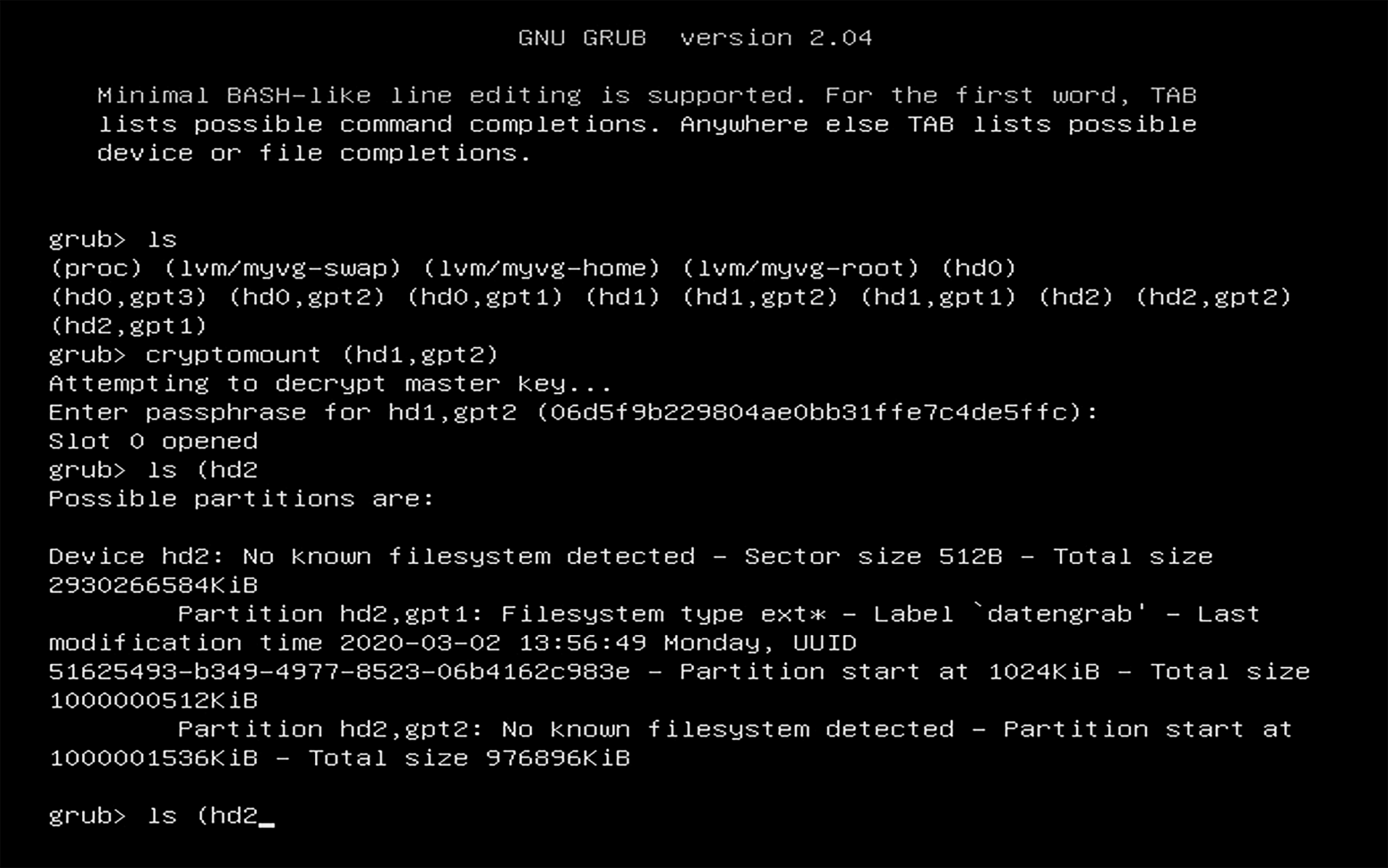 Linux opstarten vanaf de Grub commandline - noodopdrachten - c't