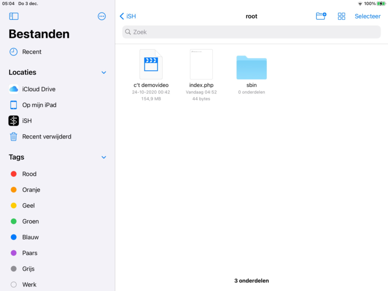 Linux op je iPhone met iSH Shell - c't