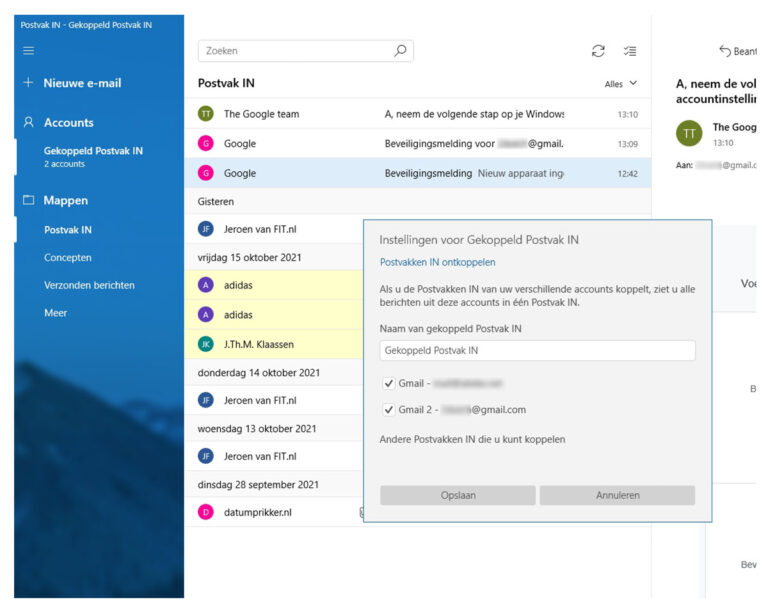 Mail-account toevoegen in Windows 11 - ontvang e-mail op extra adres - c't