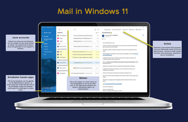 Mail-app Windows 11 - e-mail instellen en gebruiken - c't