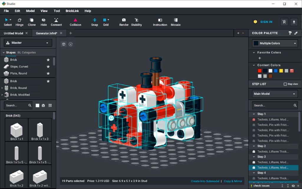 Bricklink Studio - zelf Lego-modellen ontwerpen en bouwen (download)