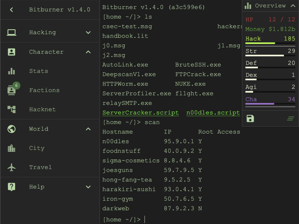 Bitburner review: spelenderwijs JavaScript-vaardigheden leren - c't