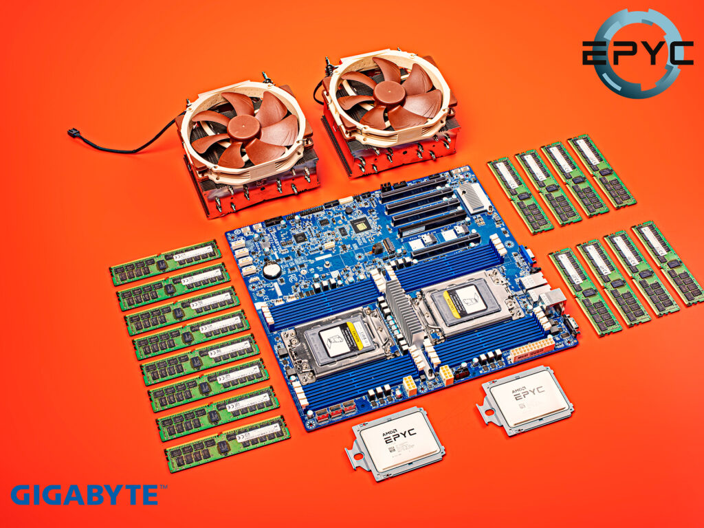GIGABYTE MZ72-HB2 (rev3.0) met 2 × AMD Epyc 7773X in de test - c't