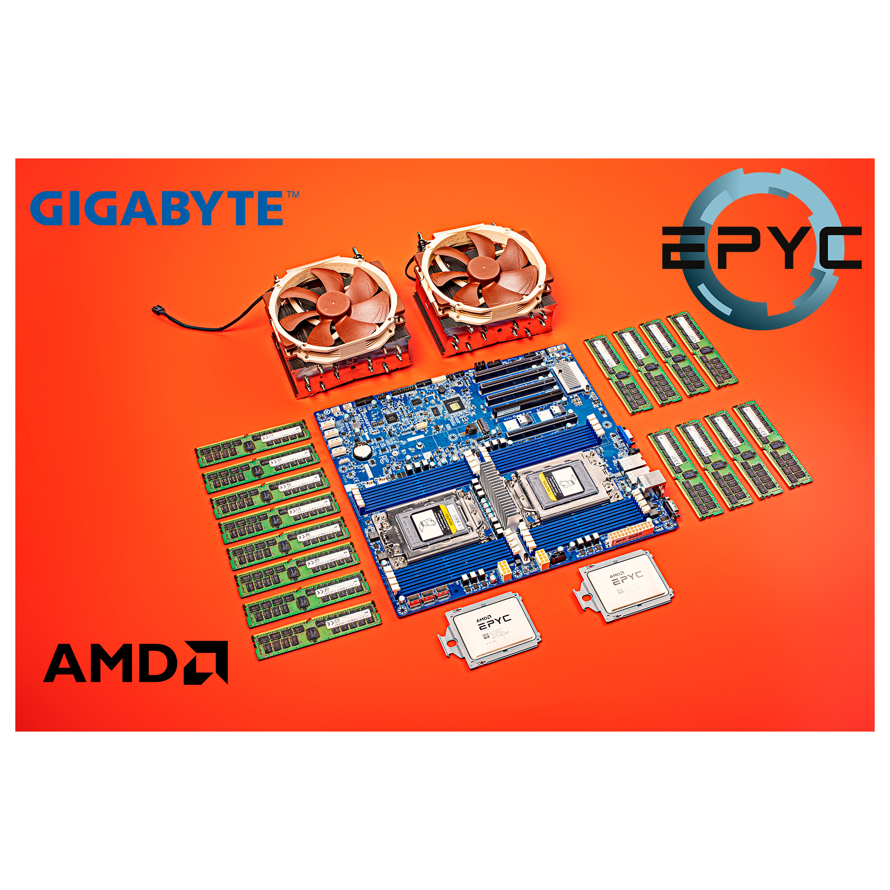 GIGABYTE MZ72-HB2 (rev3.0) met 2 × AMD Epyc 7773X in de test - c't