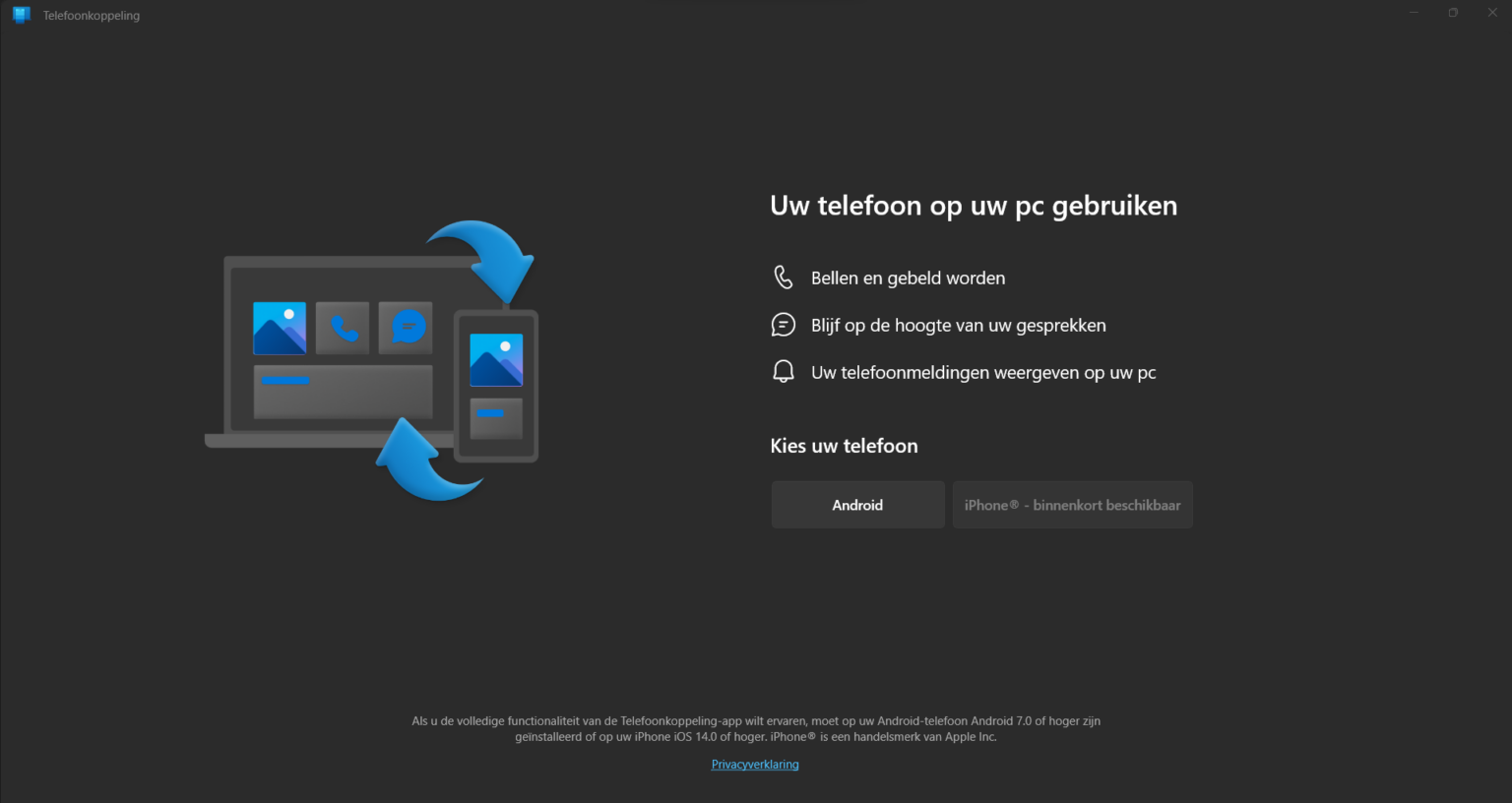 Microsoft Phone Link-app krijgt binnenkort ondersteuning voor iOS