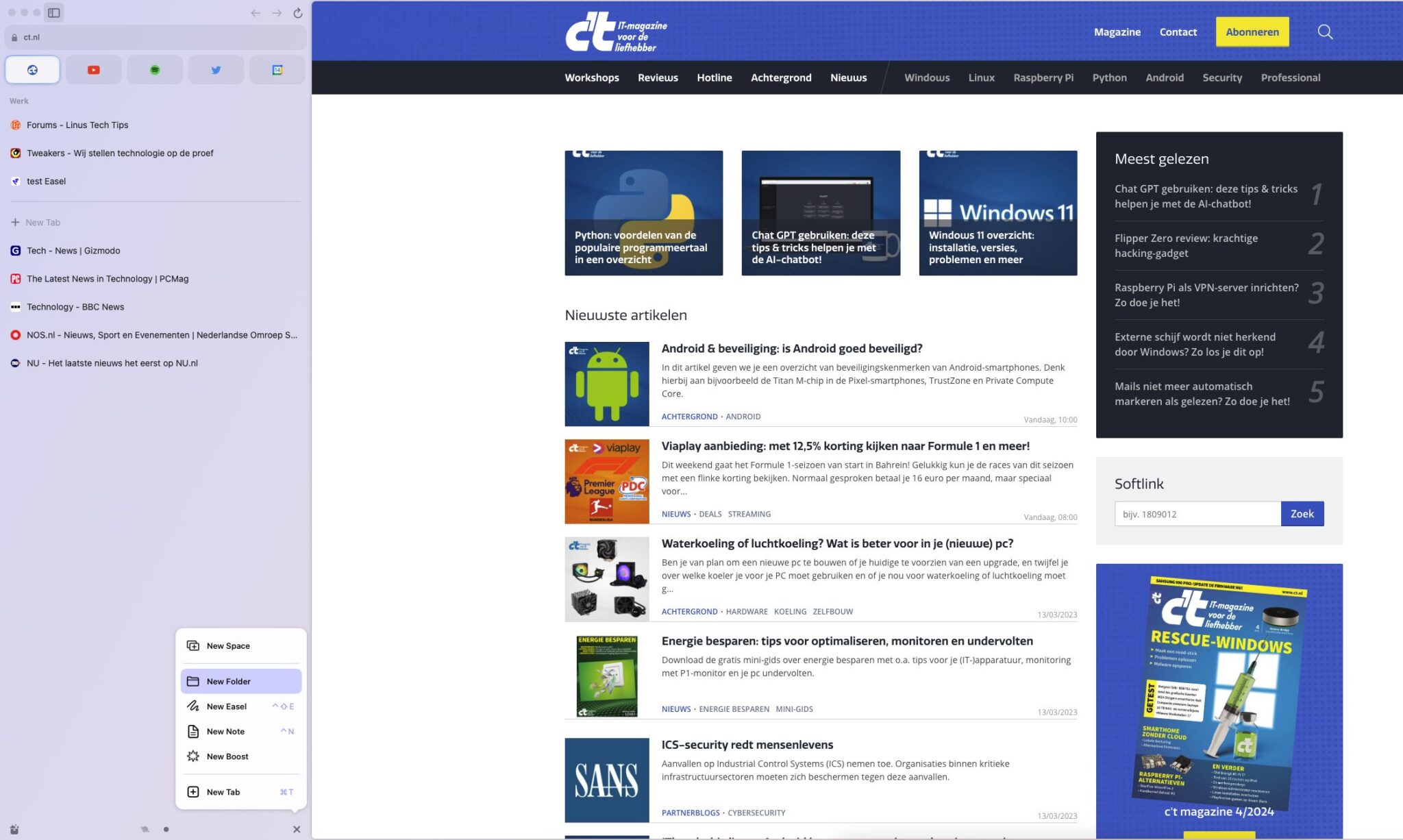Arc browser review: de perfecte vervanger voor Safari op macOS?