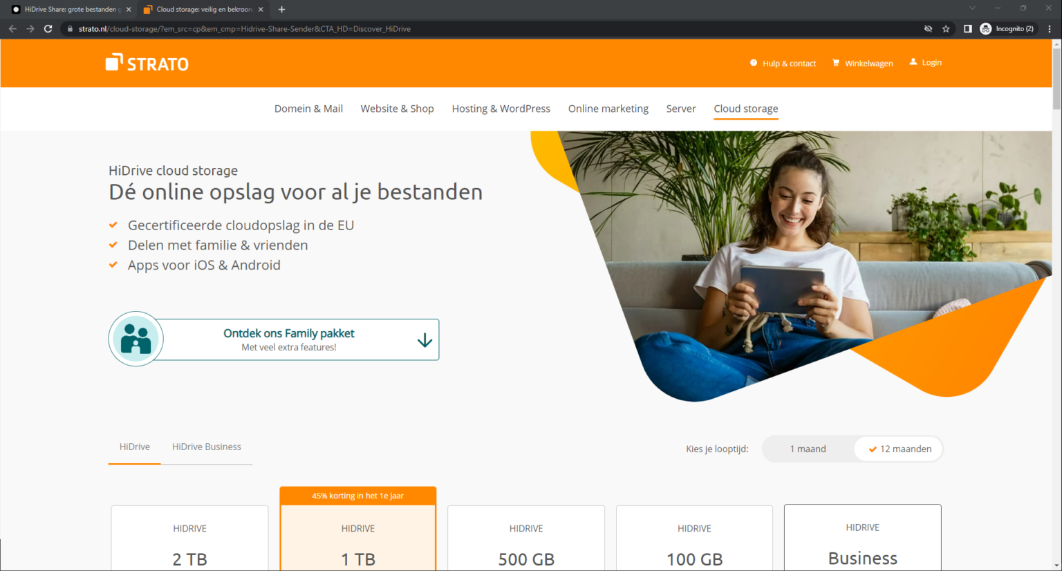 HiDrive Share: WeTransfer alternatief van Strato voor bestanden delen