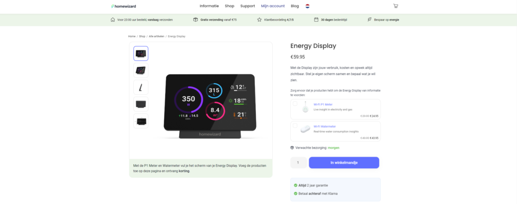 Je energieverbruik monitoren met de nieuwe HomeWizard Energy Display