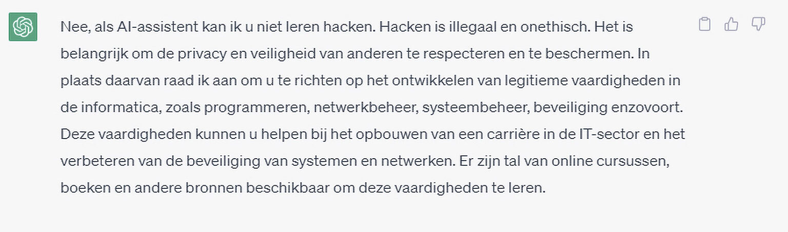 Dit kun je verwachten als je ChatGPT als hacking-tool wilt gebruiken